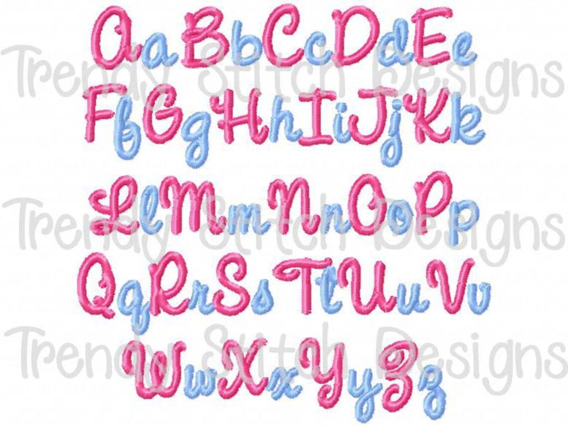 Avery Font Machine Embroidery Design INSTANT DOWNLOAD Cursive BX - Etsy