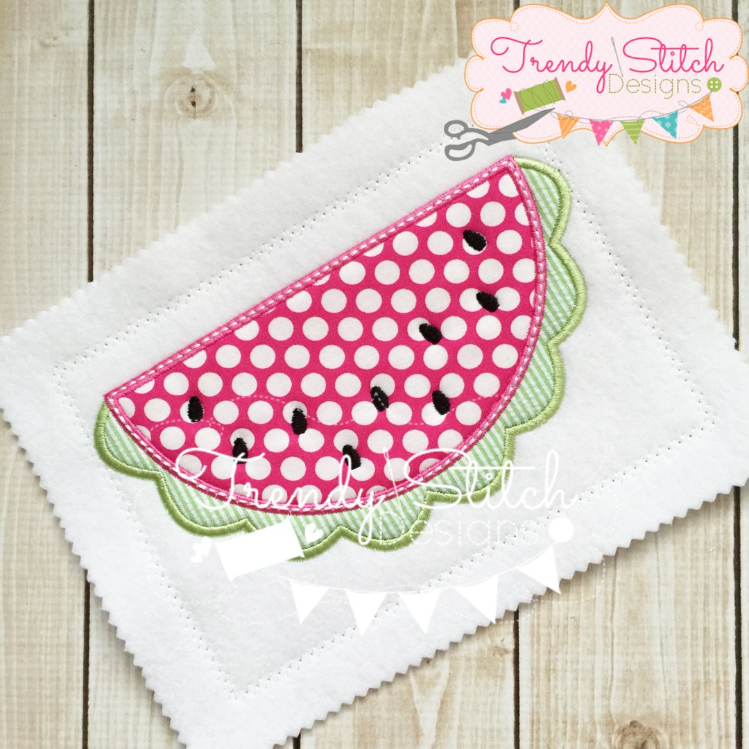 Watermelon 1 Applique Design Machine Embroidery Design INSTANT DOWNLOAD ...