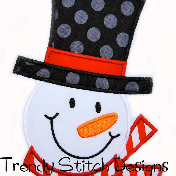 Snowman Applique - Etsy