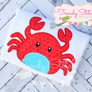 Cute Crab Applique Machine Embroidery Design INSTANT DOWNLOAD Crab - Etsy