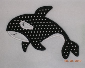 Cute Killer Whale Splashing Orca Applique Machine Embroidery Design Sea ...