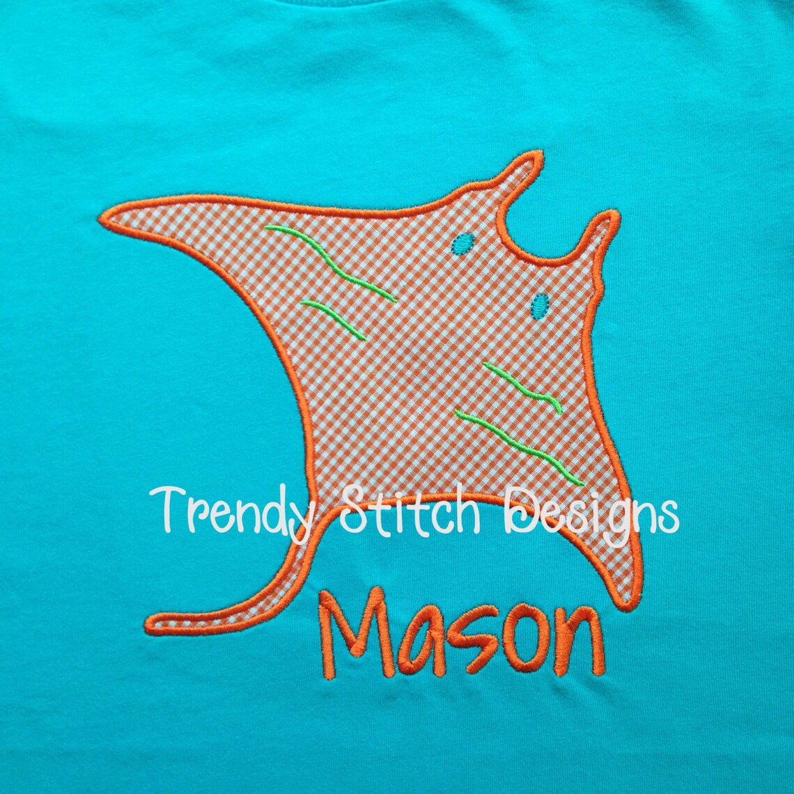 Manta Ray Applique Machine Embroidery Design INSTANT DOWNLOAD Stingray ...