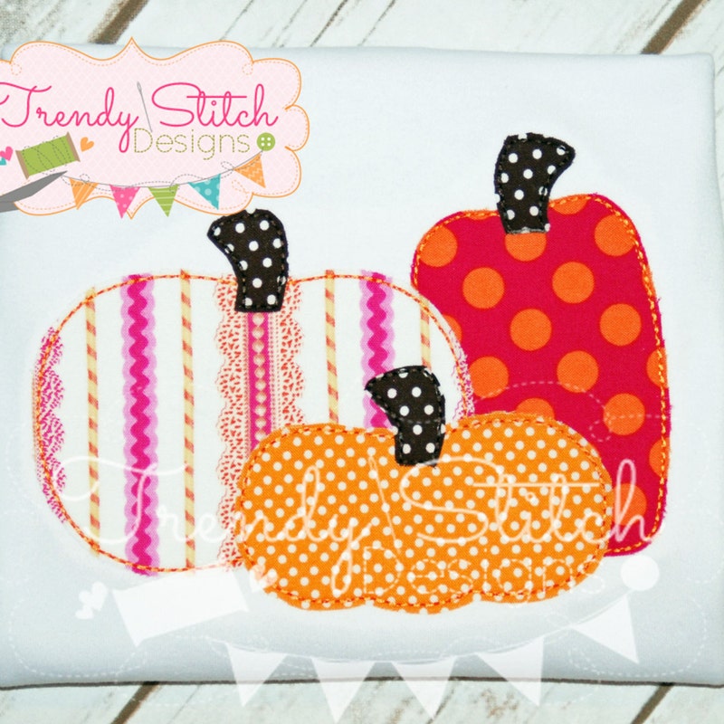 Pumpkin Applique Design - Etsy