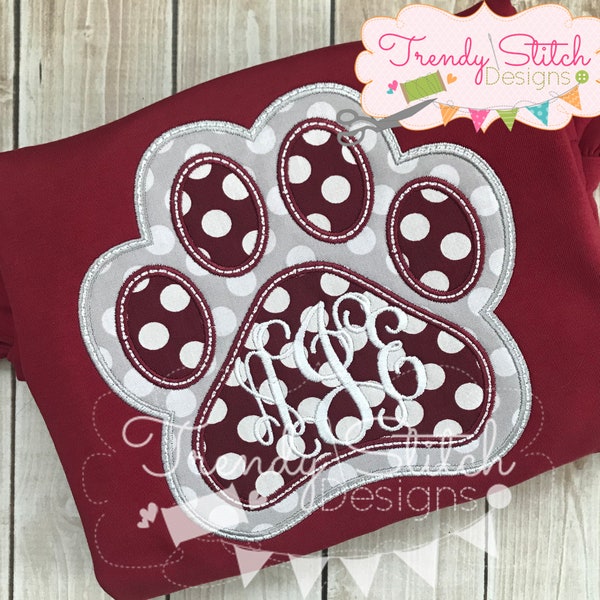 Paw Print Applique - Etsy