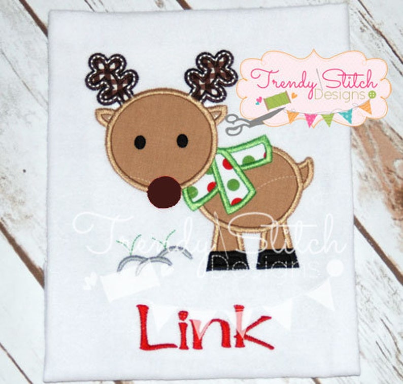 Deer Applique Machine Embroidery Design INSTANT DOWNLOAD Reindeer - Etsy