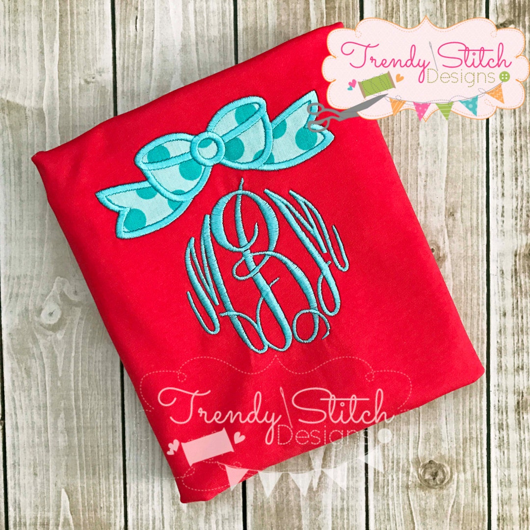 Bow Topper Applique Machine Embroidery Design INSTANT DOWNLOAD Hairbow ...