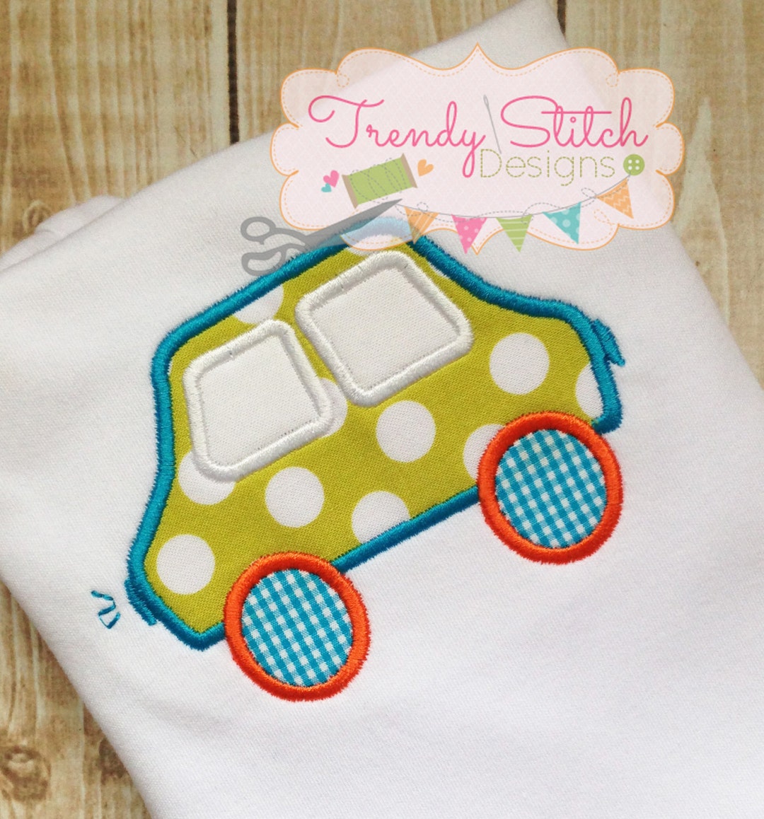 Simple Car Applique Machine Embroidery Design INSTANT DOWNLOAD - Etsy