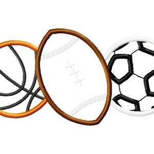 Sports Ball Combo 2 Applique Machine Embroidery Design INSTANT DOWNLOAD ...