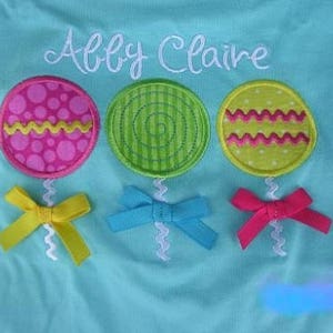 Lollipop Trio Applique Design Machine Embroidery Design INSTANT ...
