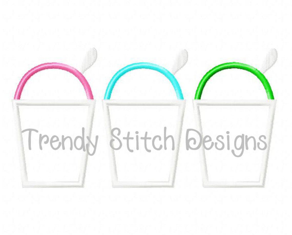 Snowball Cup Trio Applique Design Machine Embroidery Design INSTANT ...