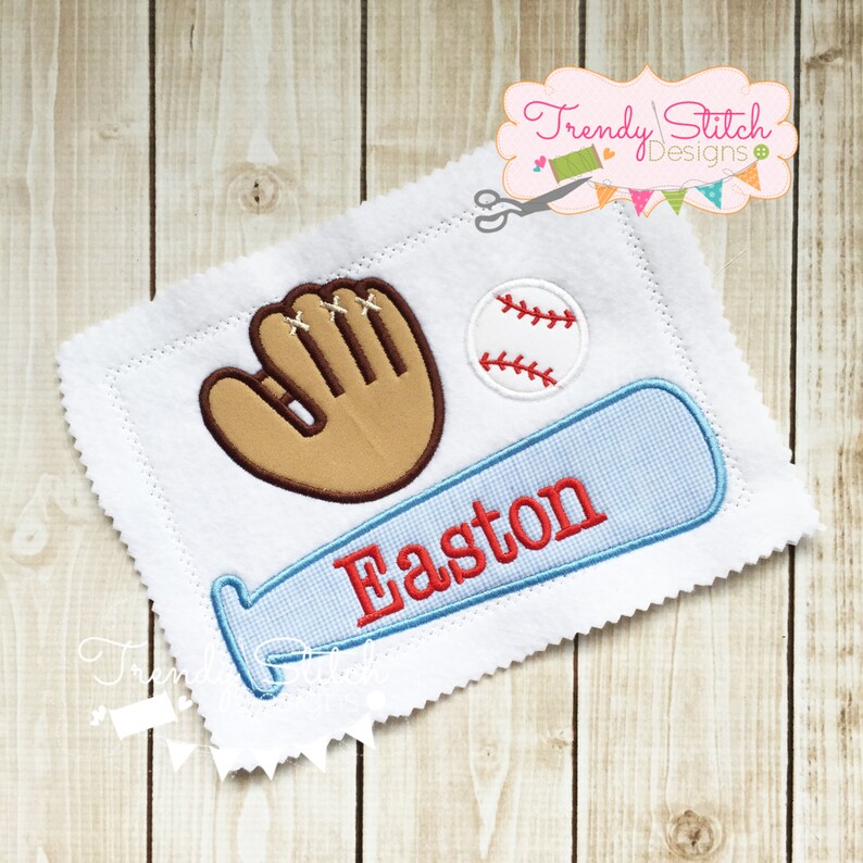 Bat Ball Glove Applique Embroidery Design INSTANT DOWNLOAD - Etsy