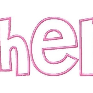 Cheri Font Applique BONUS Numbers Machine Embroidery Design INSTANT ...