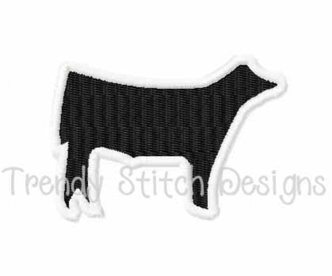 Show Steer MINI 2 Machine Embroidery Design Made to Match Filled Stitch ...