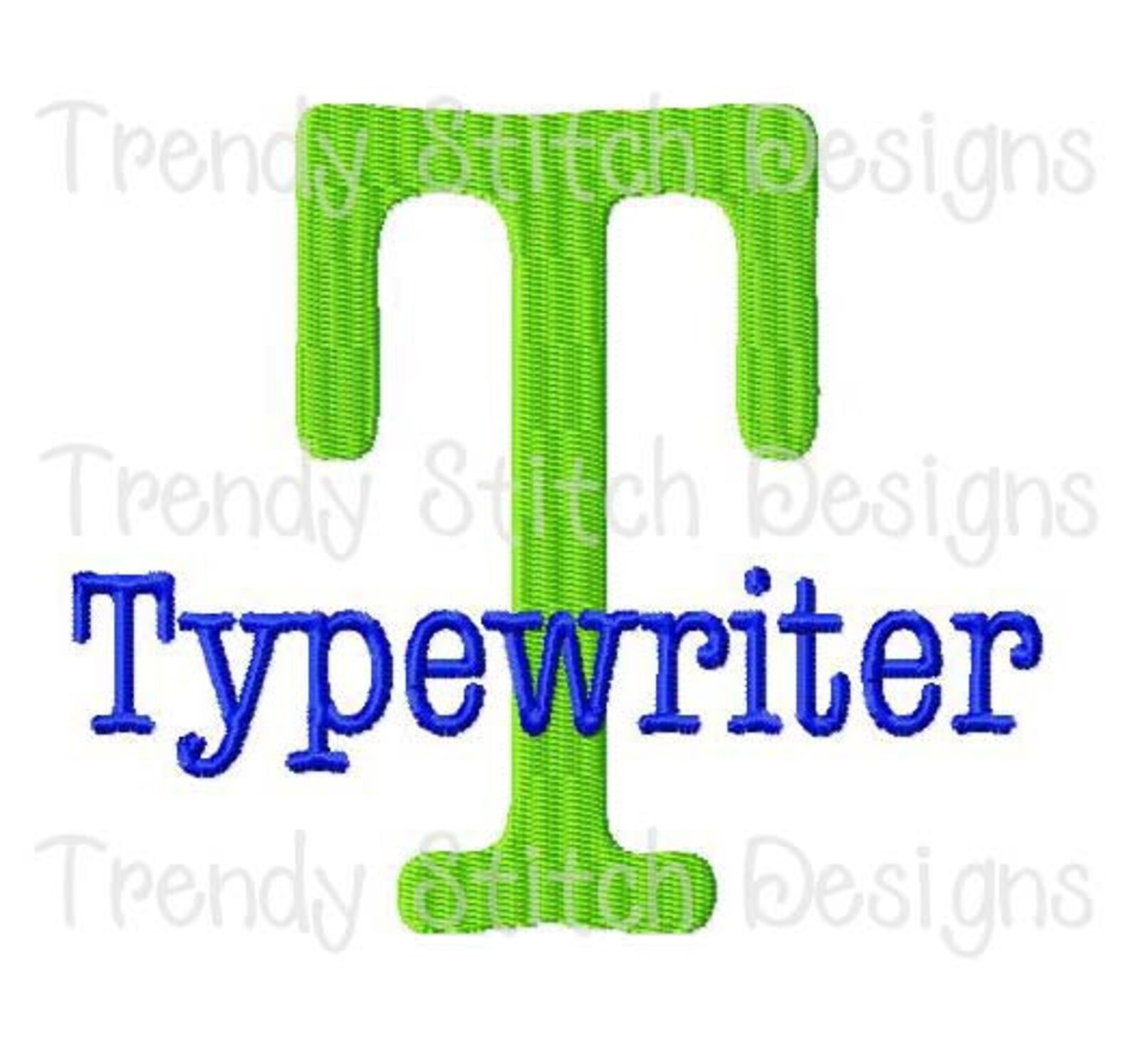 Typewriter Font Machine Embroidery Design INSTANT DOWNLOAD BX - Etsy