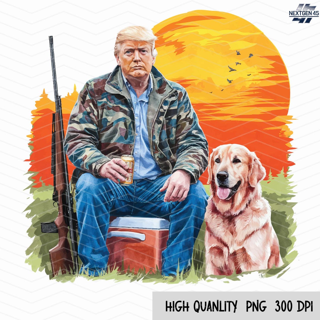 Trump Png, Trump Hunting Png, Trump Hunting Art, Outdoor Enthusiast ...