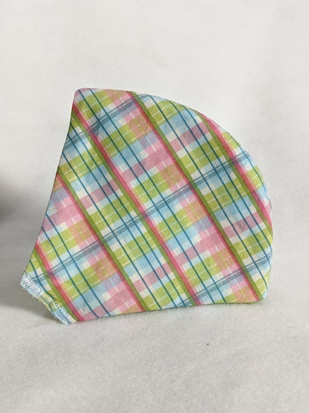Pastel Plaid Filtered Face Mask Washable and Reuseable Adult Size - Etsy