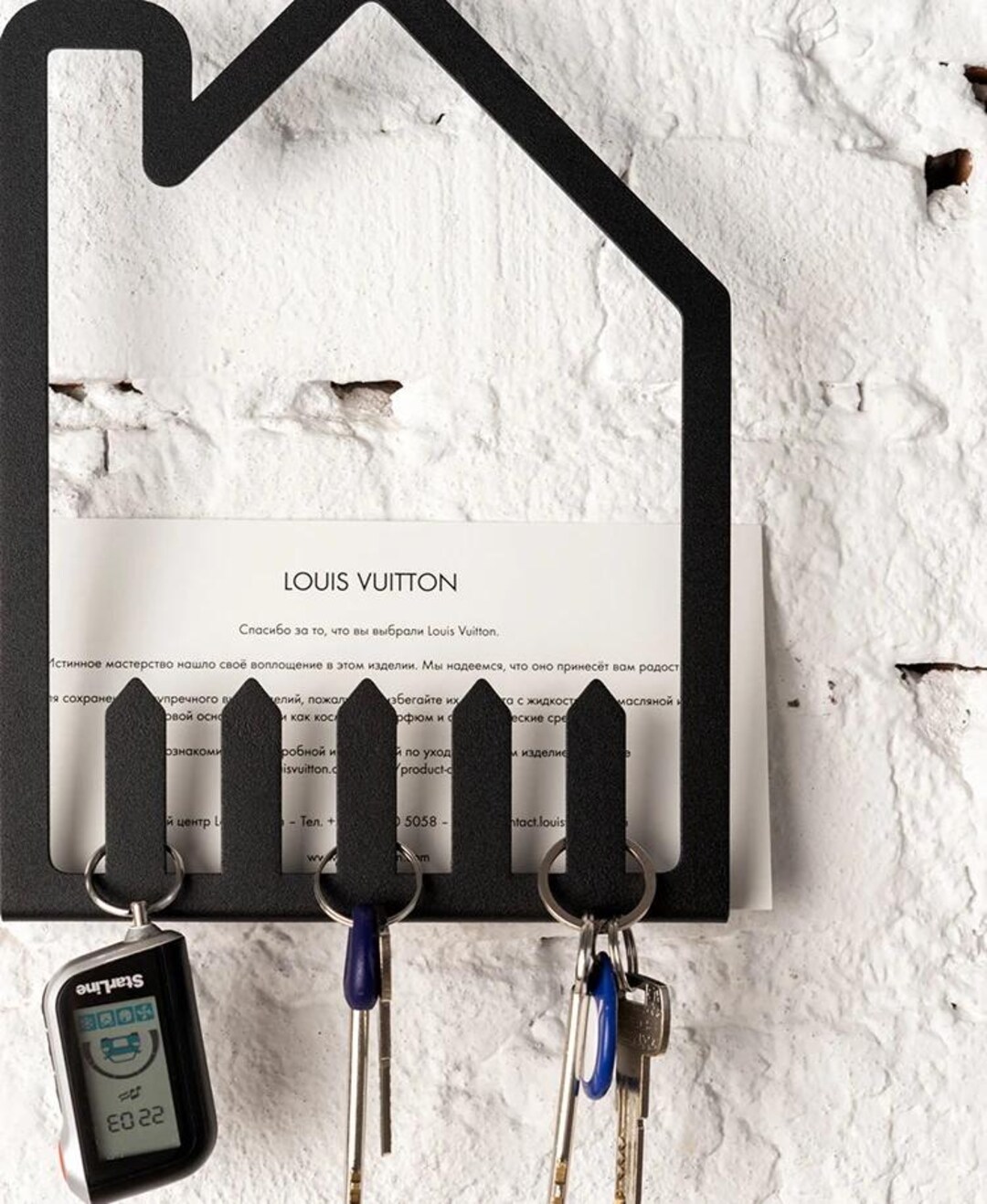 Modern Metal Key Holder 5 Hooks|black Hanger Key Hooks|wall Mounted Key ...