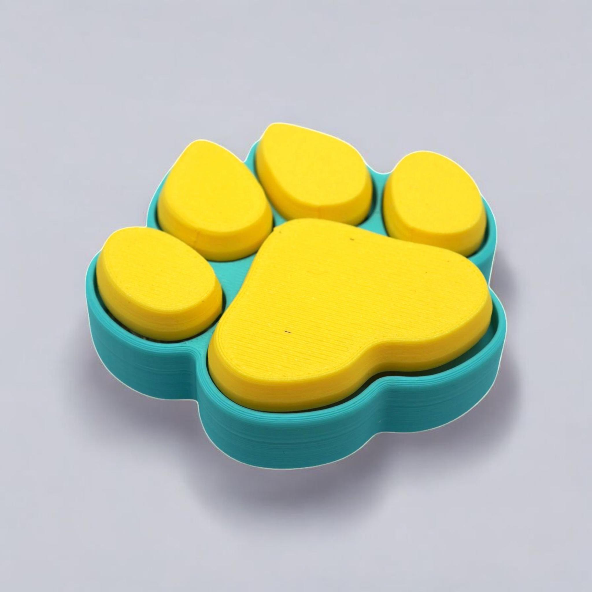 Pet Paw Print Fidget Clicker Custom Colors, Endless Clicks! - Etsy