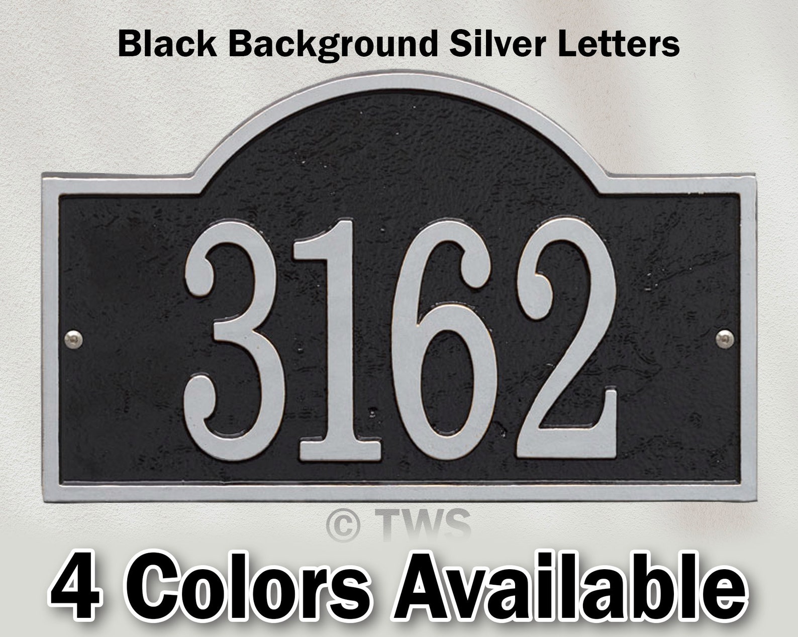 Arch Shaped Metal House Number Plaque With Hardware Sign - Etsy