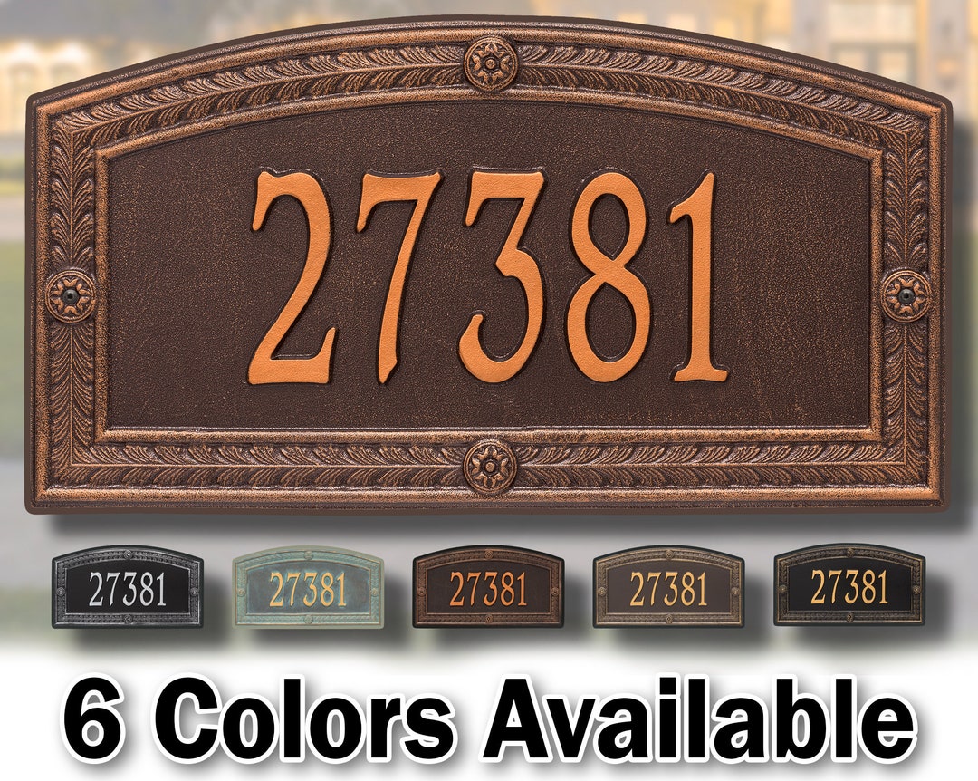 Large House Address Sign Plaque - Large Personalized Cast Arch Plaque ...
