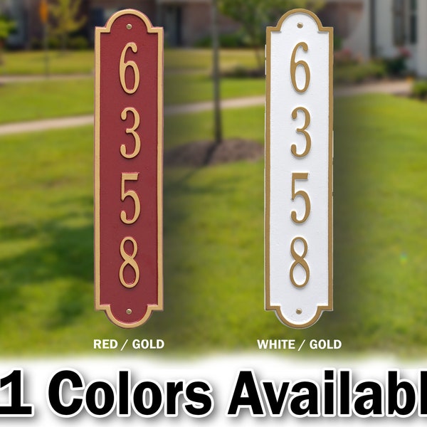 Vertical Address Plaque - Etsy