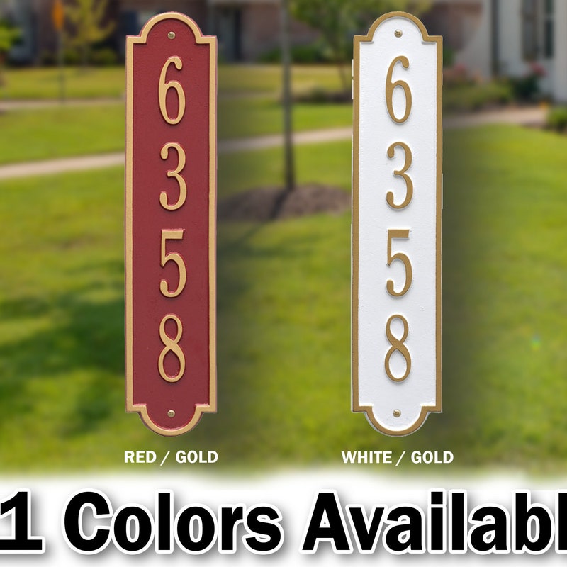 Vertical Address Plaque - Etsy