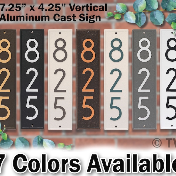 House Numbers Vertical - Etsy