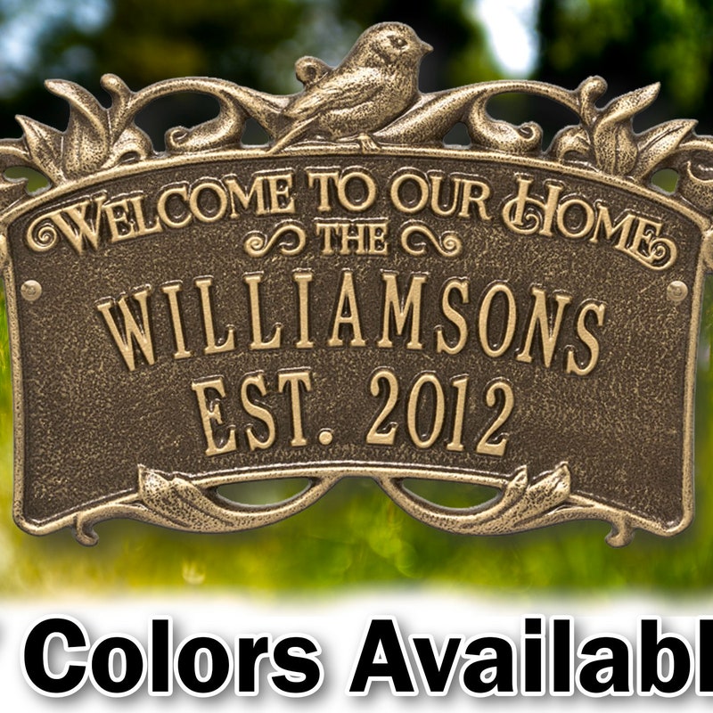 Metal Name Sign Year - Etsy