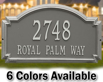 Large Lawn Address Sign Estate Sign Personalized Metal Cast - Etsy
