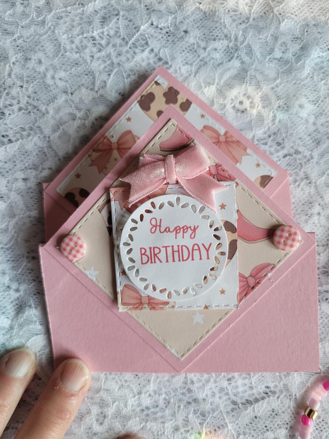 Coquette Cowgirl Birthday Gift Set Custom Charm Bracelet Size ...