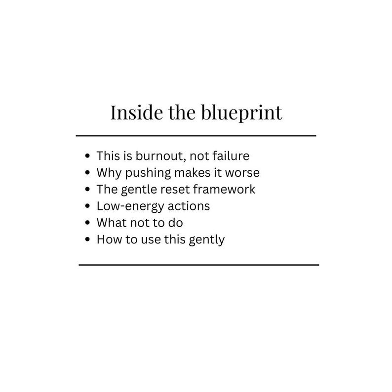 A Gentle Burnout Reset Blueprint-for When Everything Feels Heavier Than ...