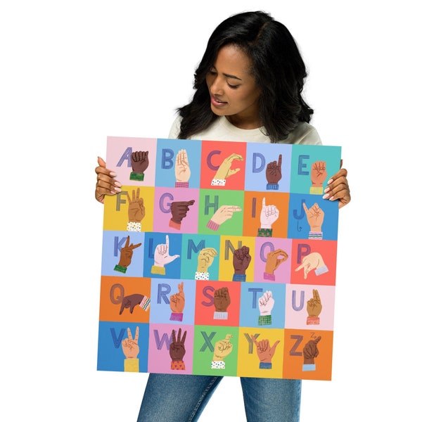 Sign Language Poster - Etsy