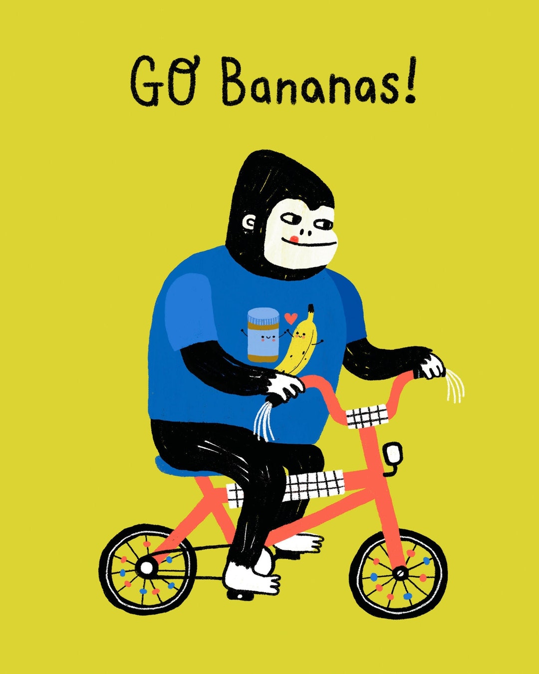 Art Print, Wall Art, Monkey, Ape, Go Bananas by Colin Walsh - Etsy