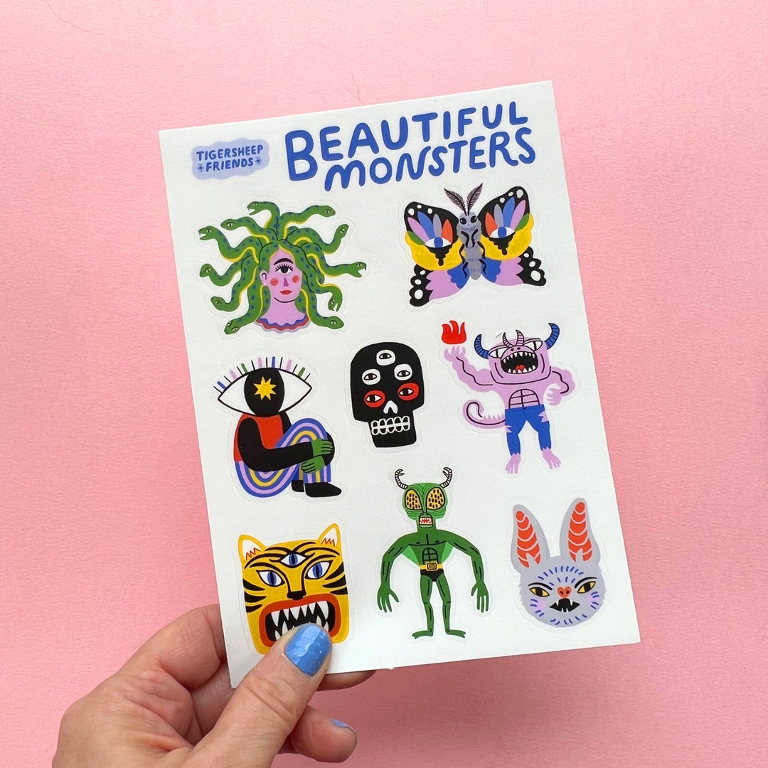 Beautiful Monsters Sticker Sheet - Etsy