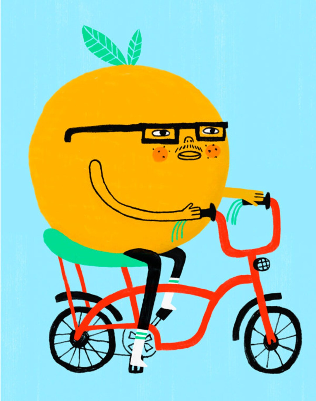 Art Print, Wall Art, Bobby Rind Aka Middle School Mustache by Colin ...