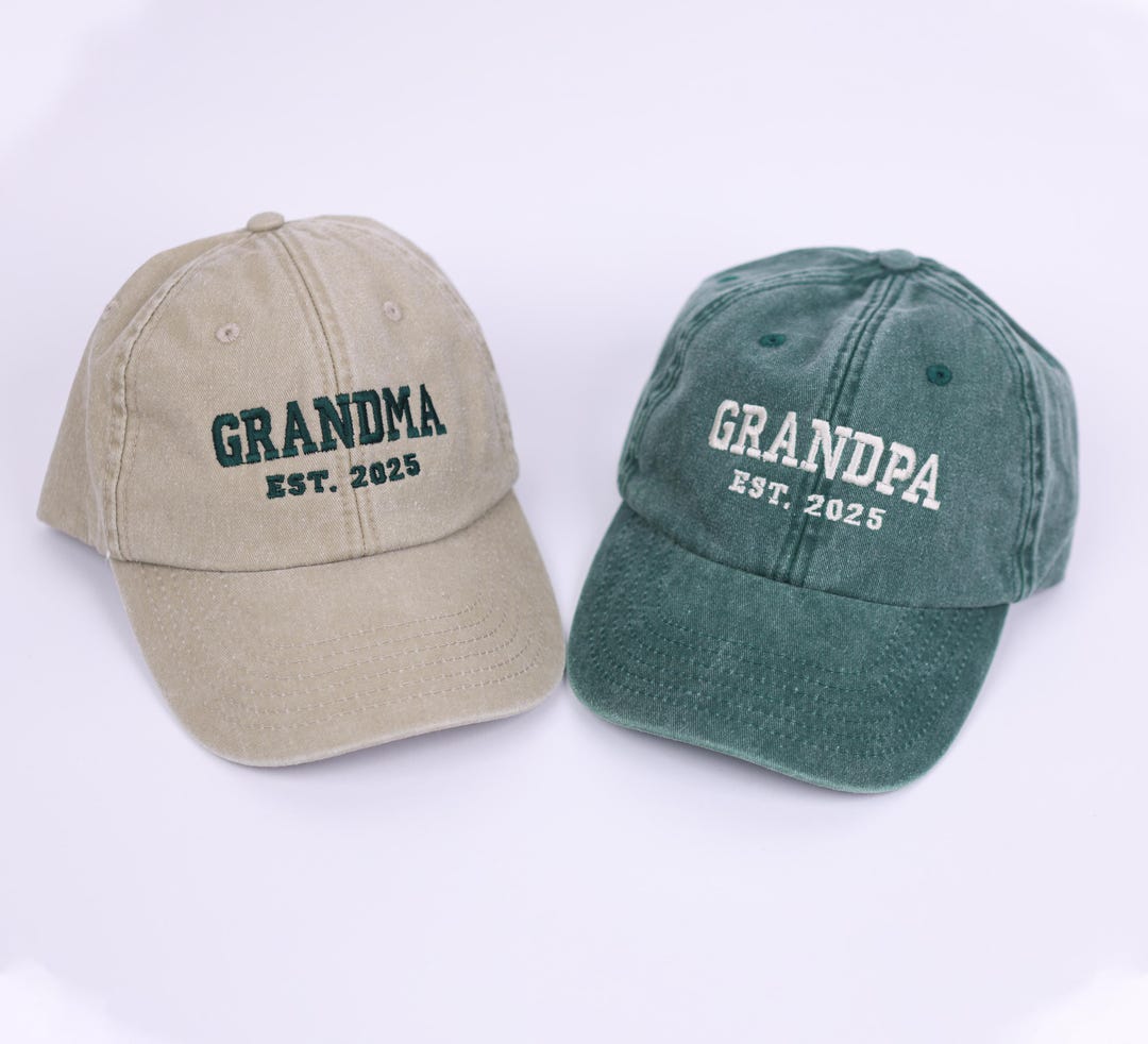 Personalized Grandpa Hat, Grandma Est Hat, Custom Embroidered Hat ...
