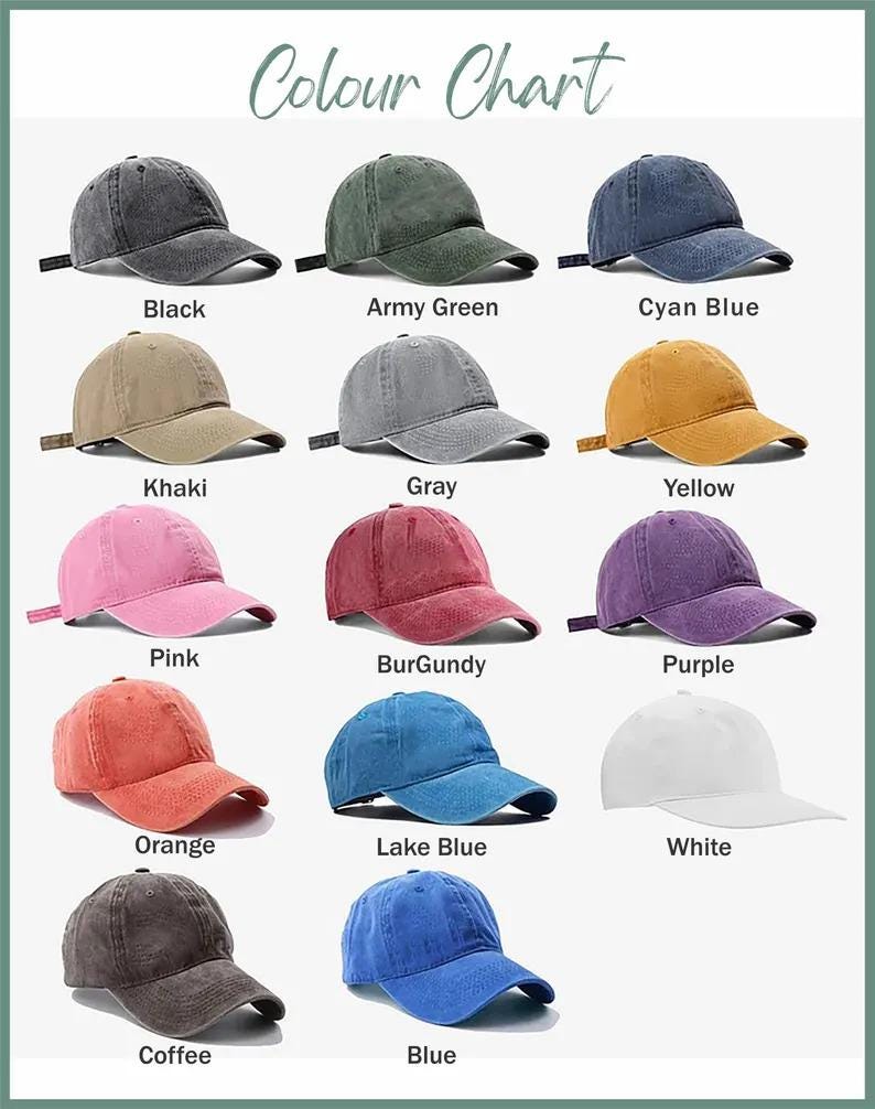 Personalized Embroidered Cap, Custom Mom & Dad Matching Hats, Memorial ...