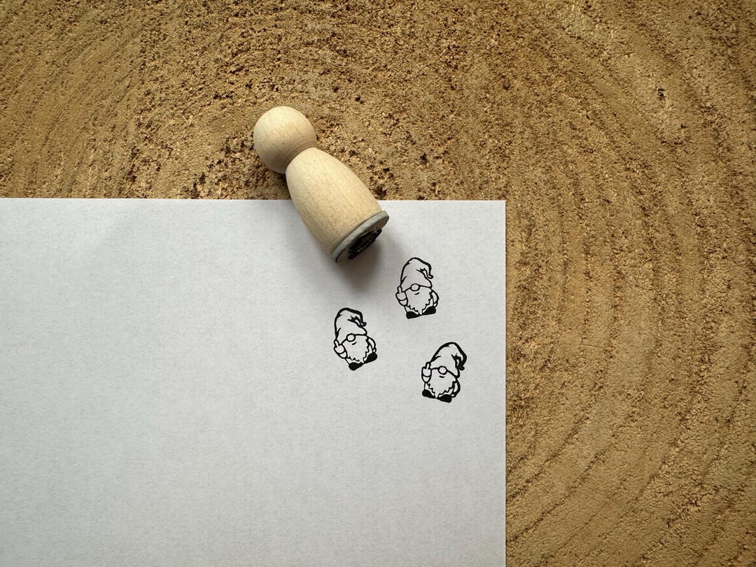 Gnome Middle Finger Stamp. Gnome Ink Stamp Gnome Giving the Finger ...