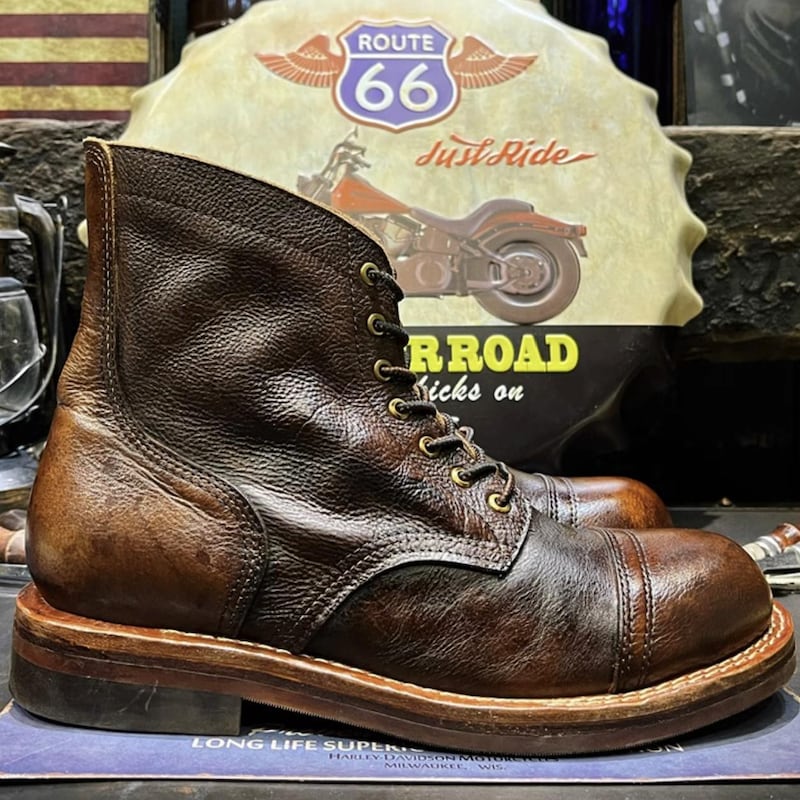 Mens Retro Biker Boots - Etsy UK