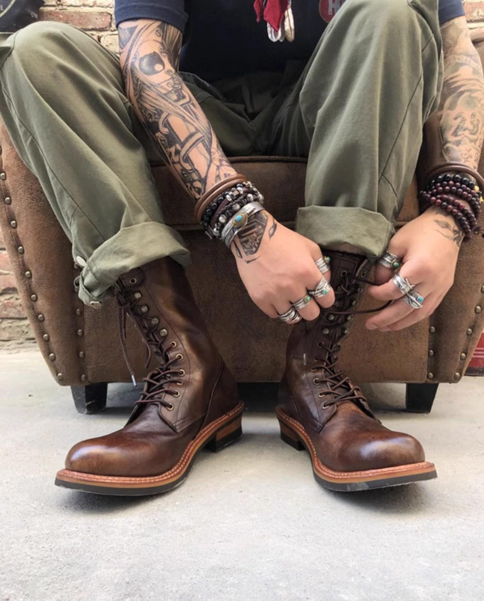 Retro Brown Leather Motorcycle Boots: Men's High Top Riding Boots - Etsy