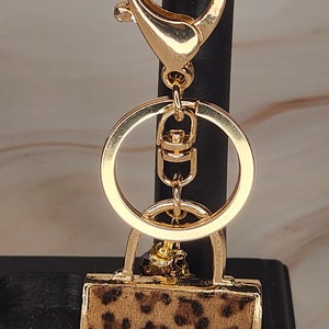 READY TO Ship-beaded Leopard Print Faux Fur Purse or Keychain Charm ...