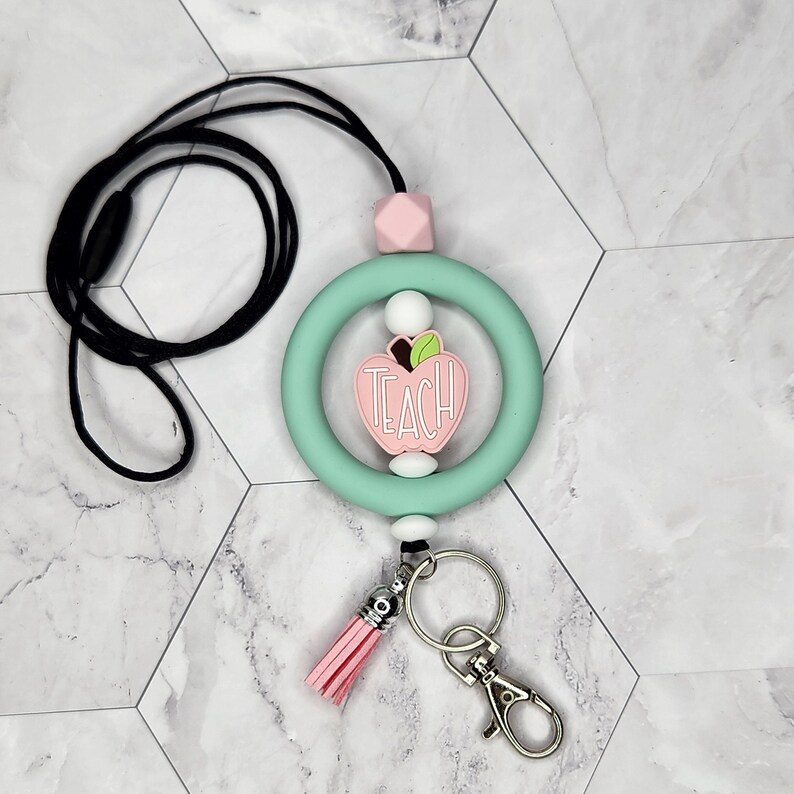 Breakaway Teacher Lanyard ID Badge Teacher's Gift Silicone Lanyard ...