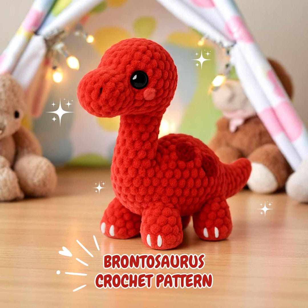 Brontosaurus Crochet Pattern, Cute Dino Crochet Pattern, Crochet Pdf ...