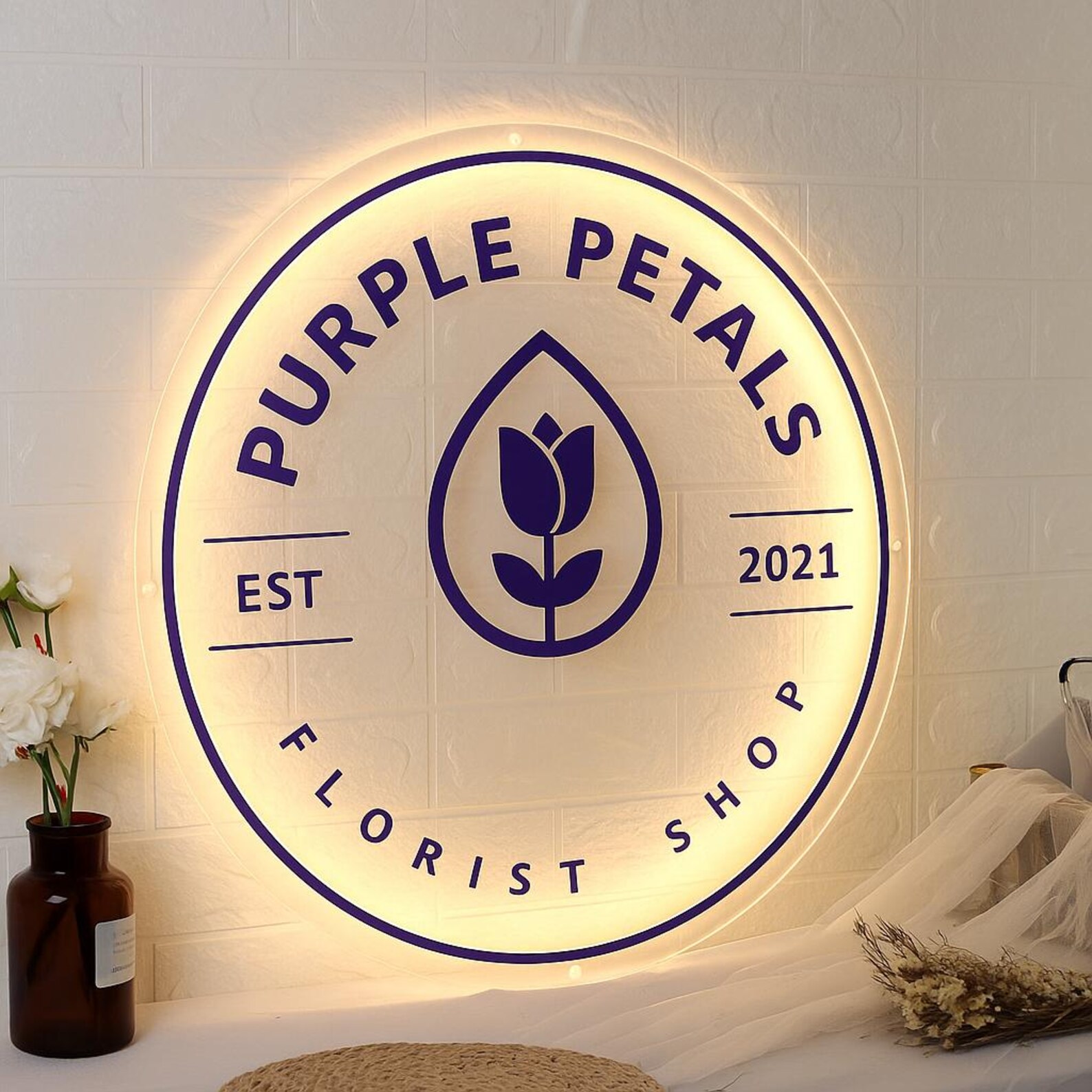 Custom Acrylic 3D Logo Sign: Backlit Business Signage - Etsy