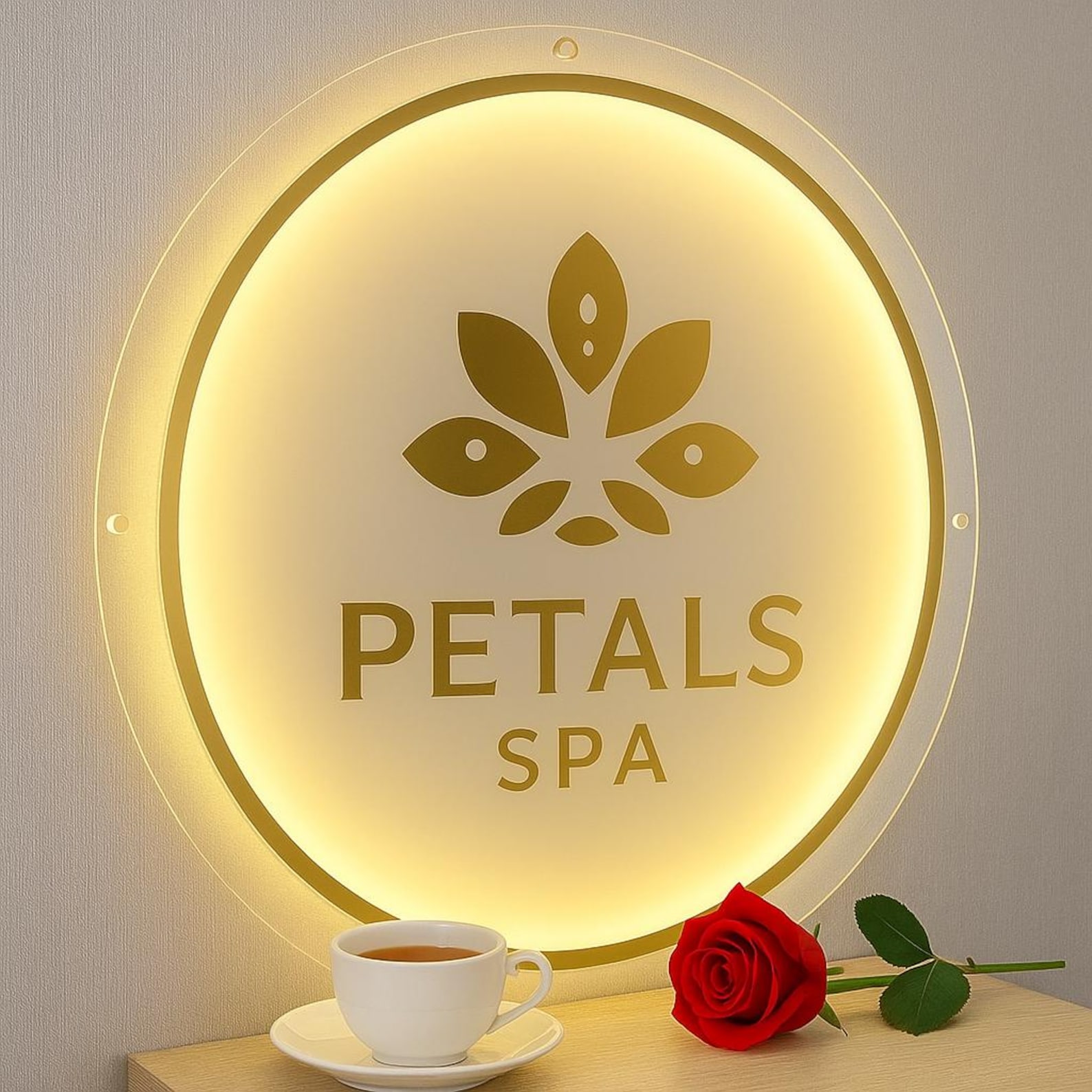 Custom LED Backlit Acrylic Business Logo Sign - Perspex Signage - Etsy