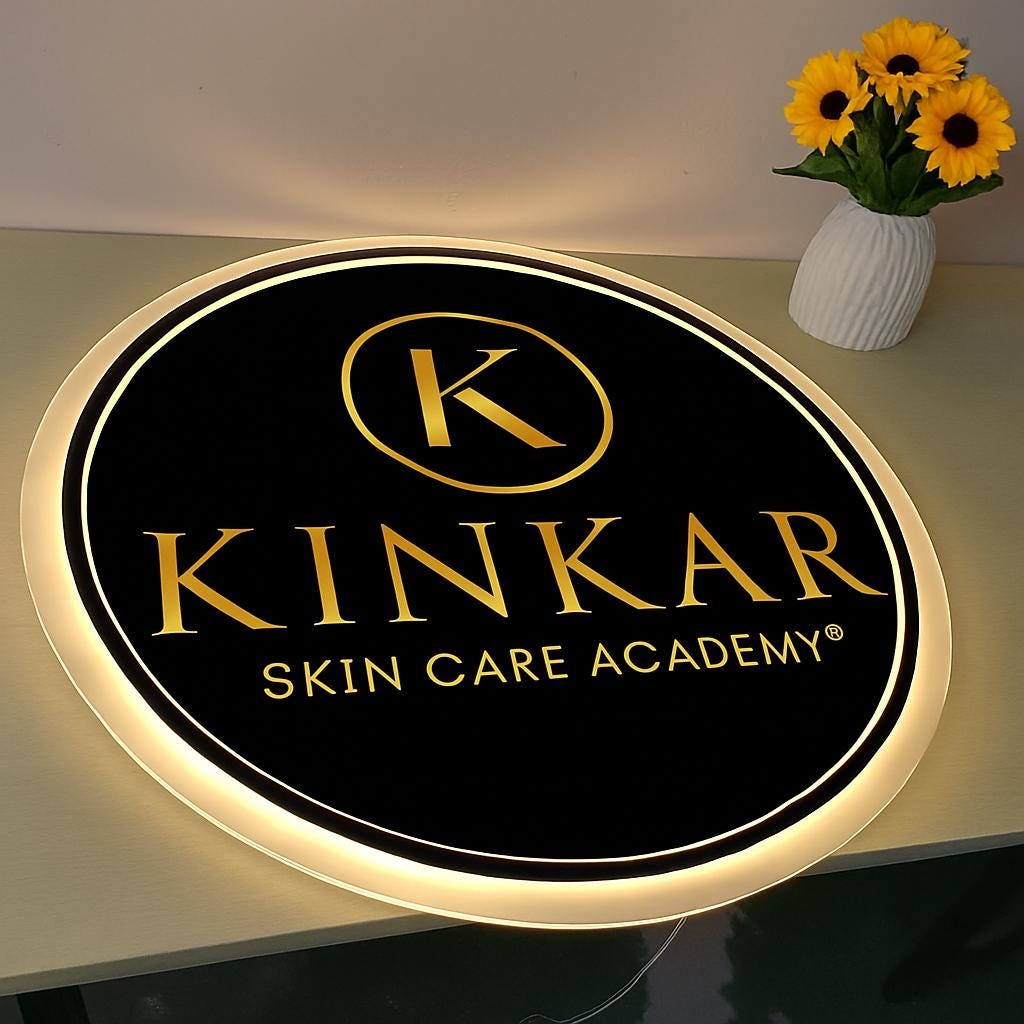 Custom Backlit Acrylic Logo Sign: Illuminated Studio Decor - Etsy