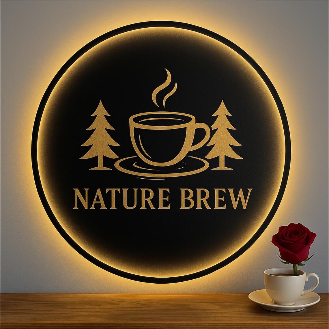 Custom Backlit Acrylic Logo Sign: Illuminated Studio Decor - Etsy
