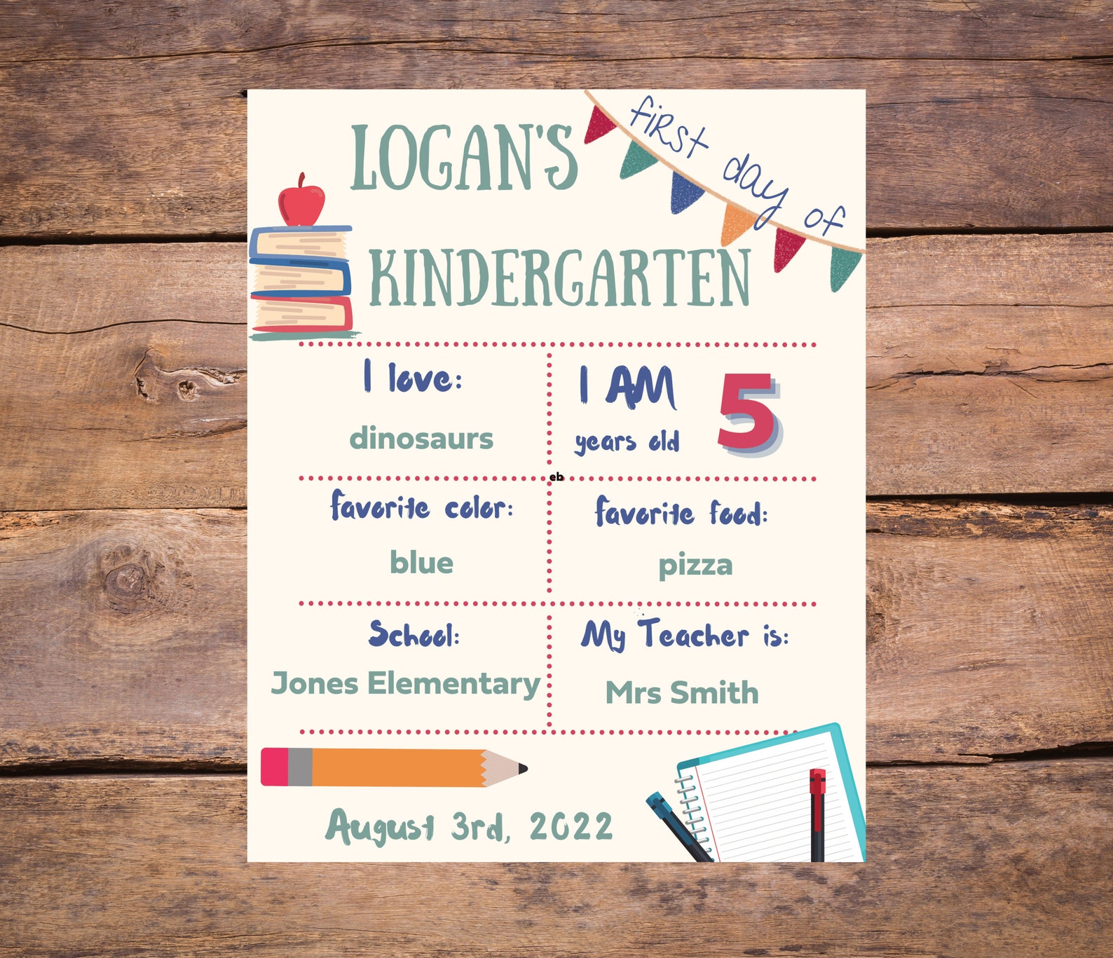 Editable* First Day of School Sign,photo Prop,back to School Sign ...