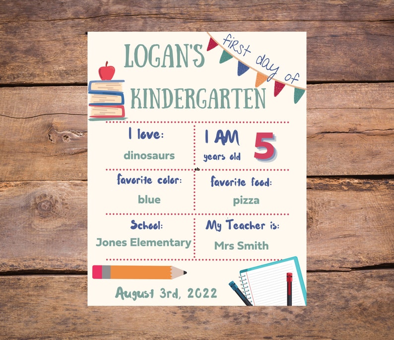 Editable* First Day of School Sign,photo Prop,back to School Sign ...
