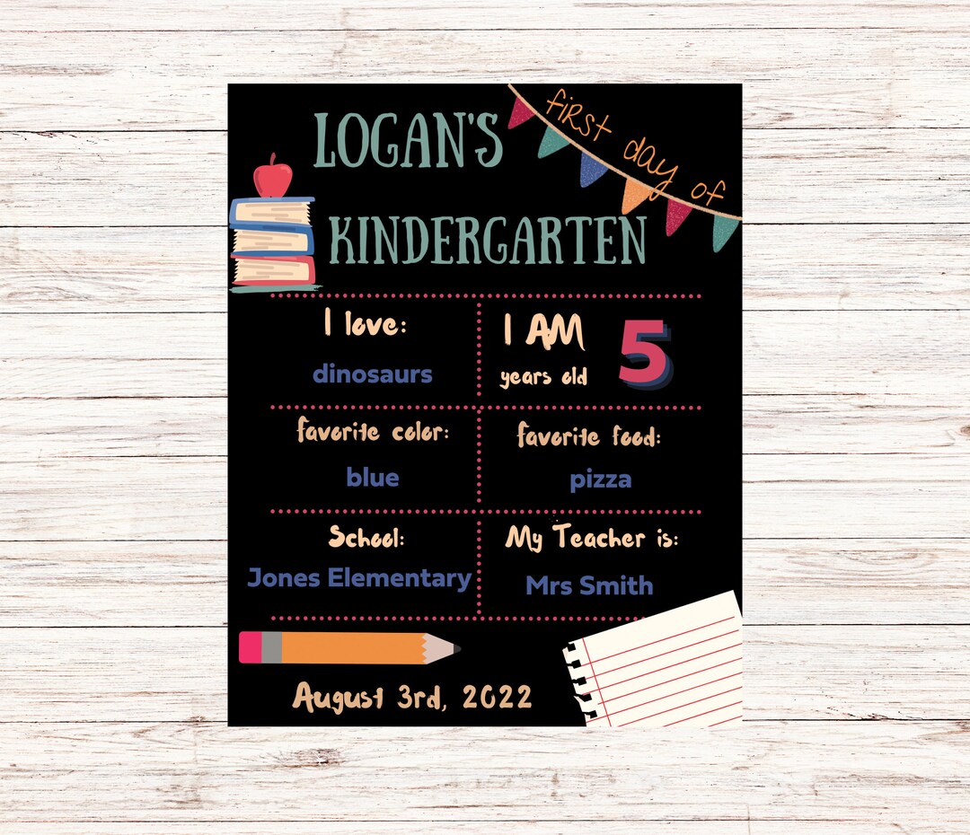 Editable* First Day of School Sign,photo Prop,back to School Sign ...